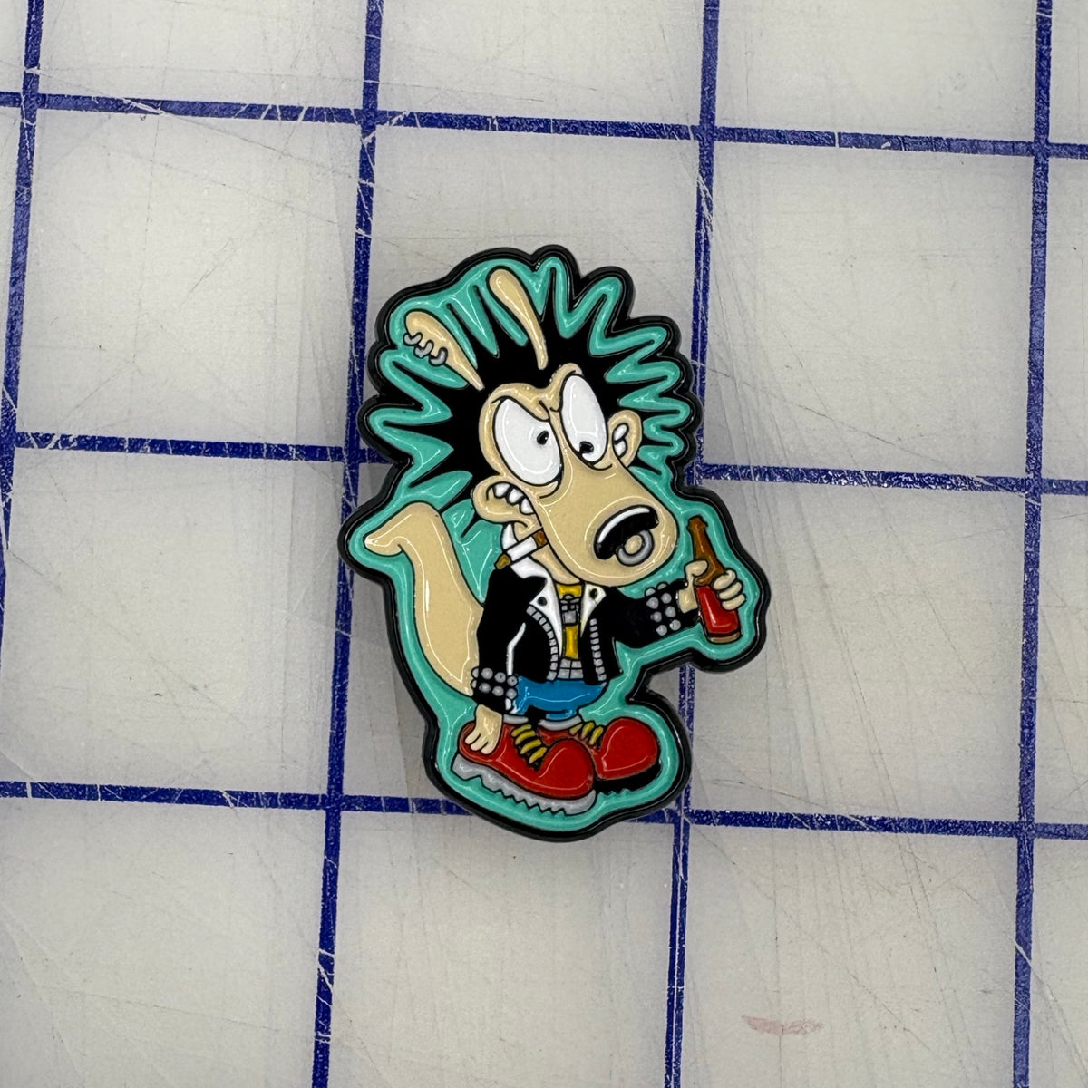 Punk Rocko Enamel Pin – Thrillhaus
